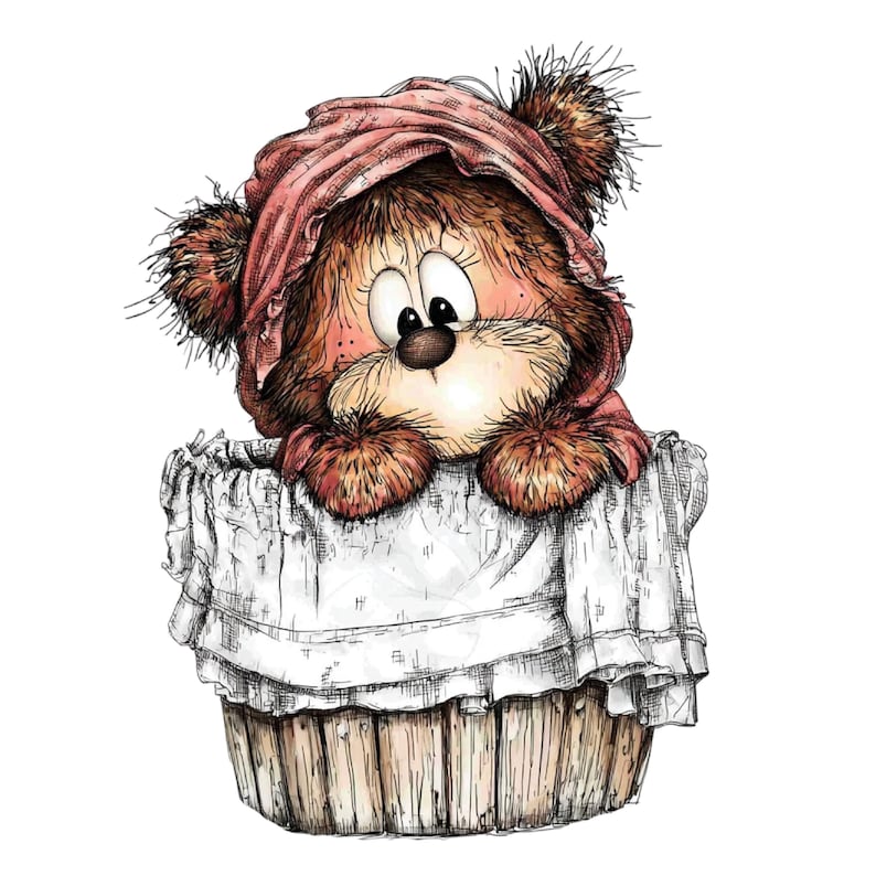 Baby Bear PNG Set: Whimsical Watercolor Clipart Bundle 40 PNG - Etsy