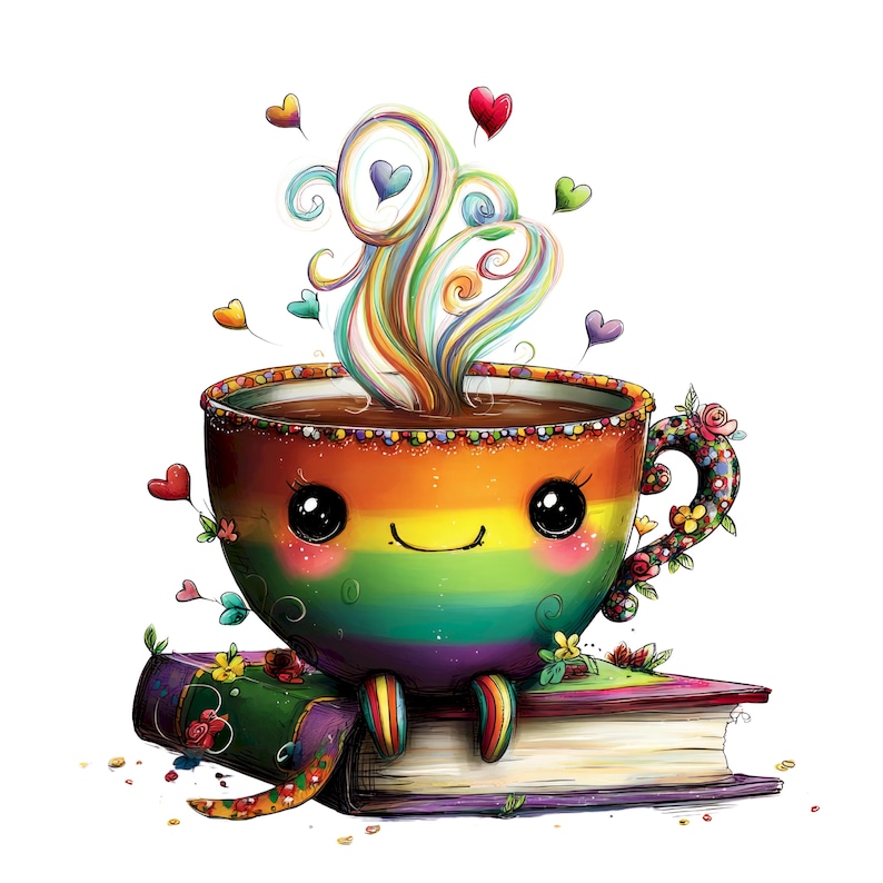 Cute Book Lover Clipart – Cozy Reading Girl PNG Bundle (digital ...