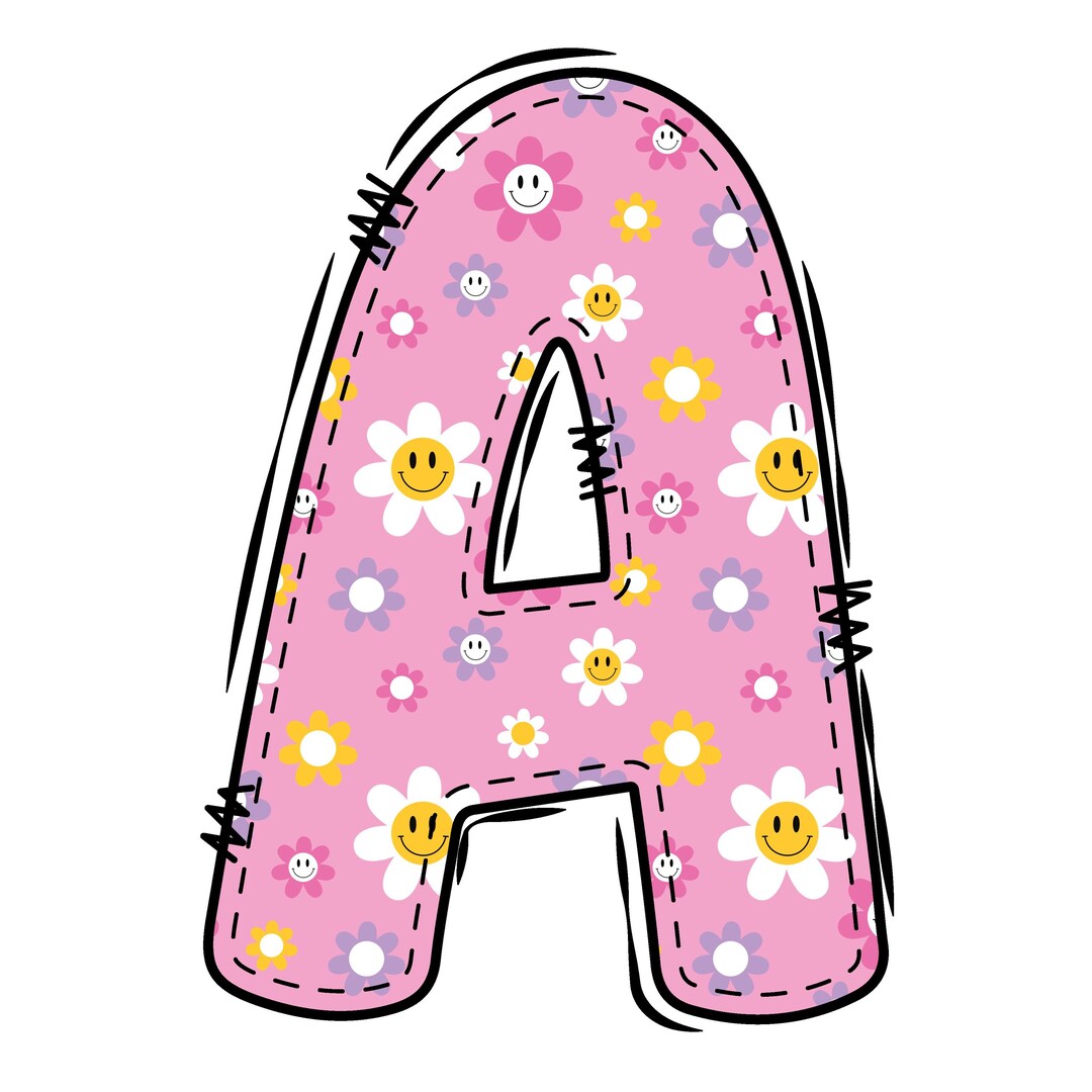 Happy Smiley Doodle Alphabet Set 1: Cute Hand Drawn Letters PNG Set ...