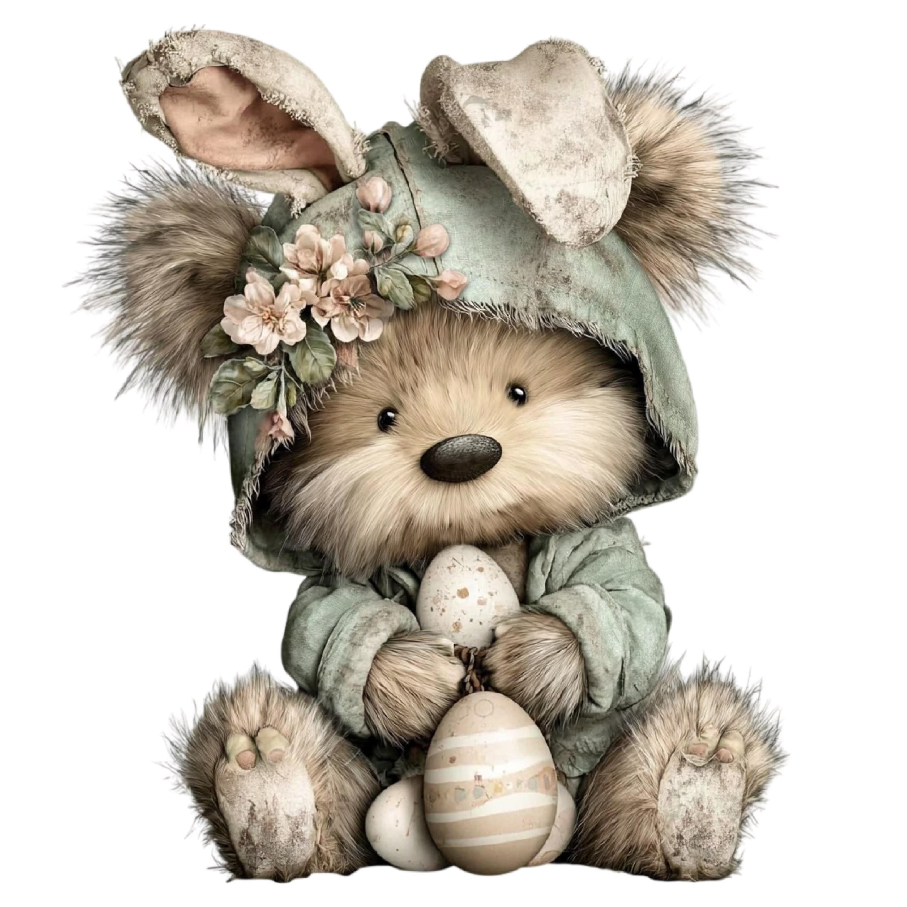 Spring Teddy Bear Illustration Set: Seasonal Animal Character Art 22 ...