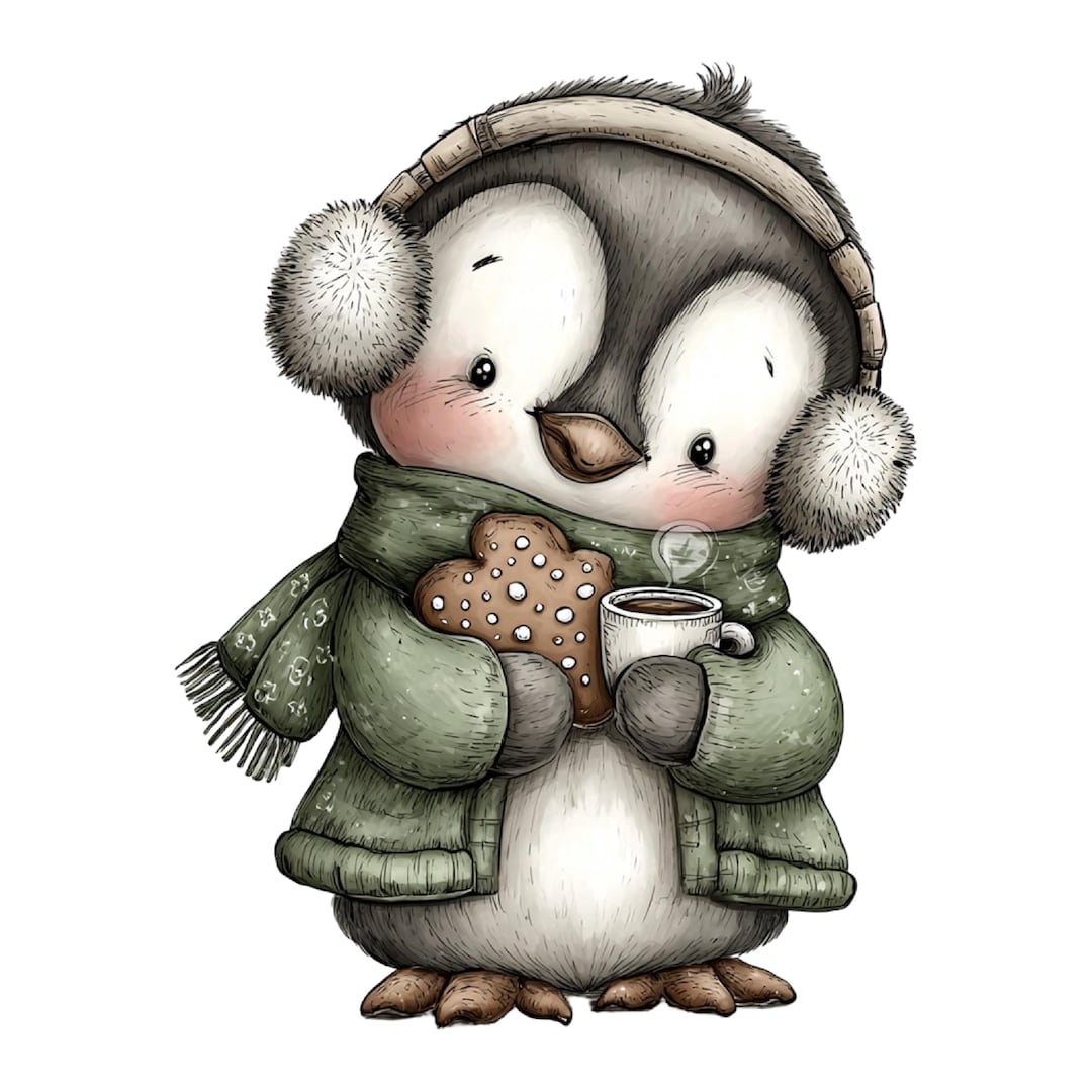 Whimsical Christmas Animal Clipart – Festive Woodland PNG Set (instant ...