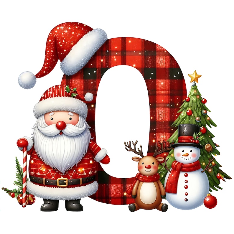 Christmas Alphabet Letter Sublimation Bundle: Festive Holiday PNG ...