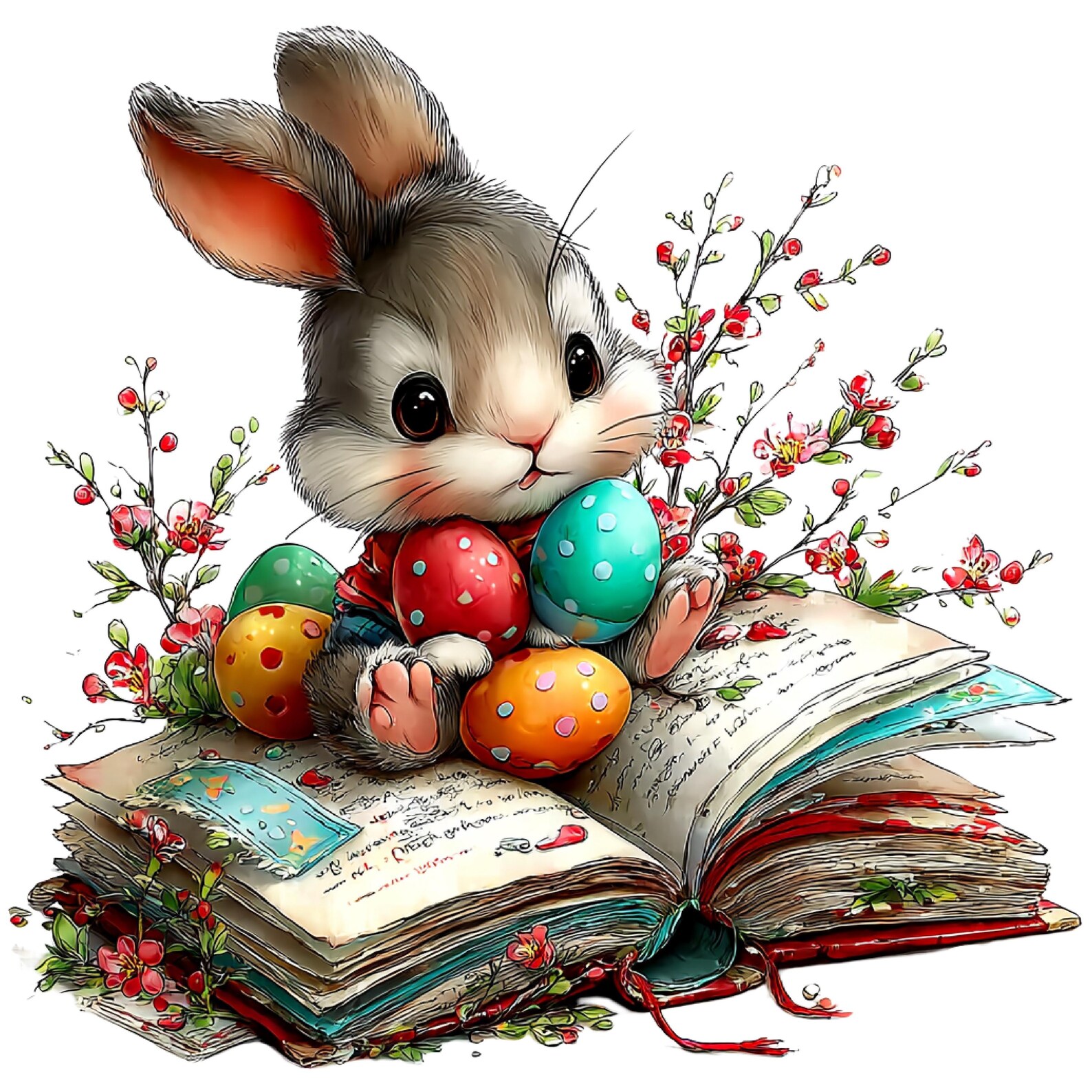 Easter Storybook Illustration Bundle: Spring Holiday Character Art 27 ...