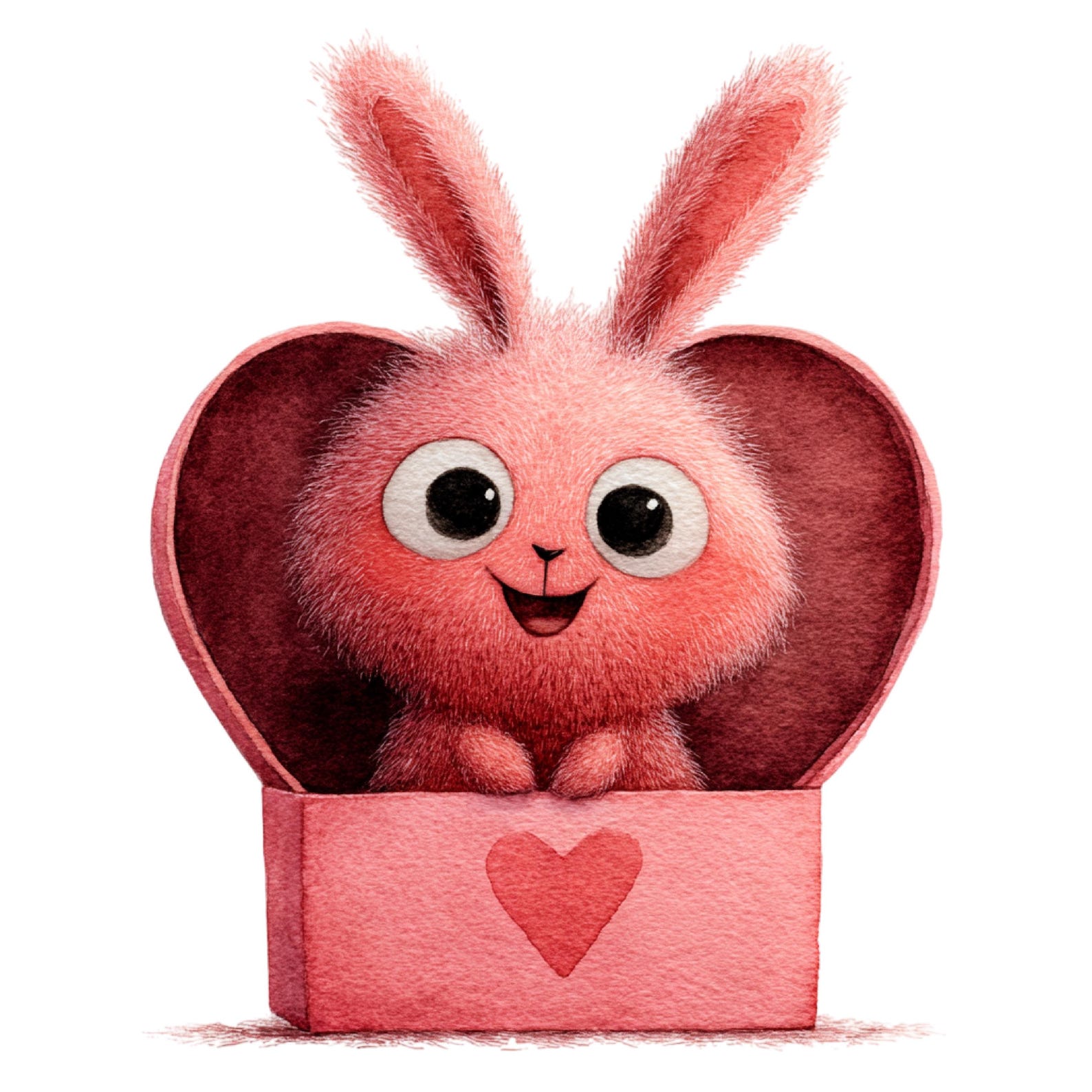 Whimsical Valentine Bunny Clipart – Cute Love Rabbit PNG Set (digital ...