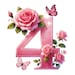 Watercolor Pink Spring Floral Alphabet: Elegant Letter PNG Images ...