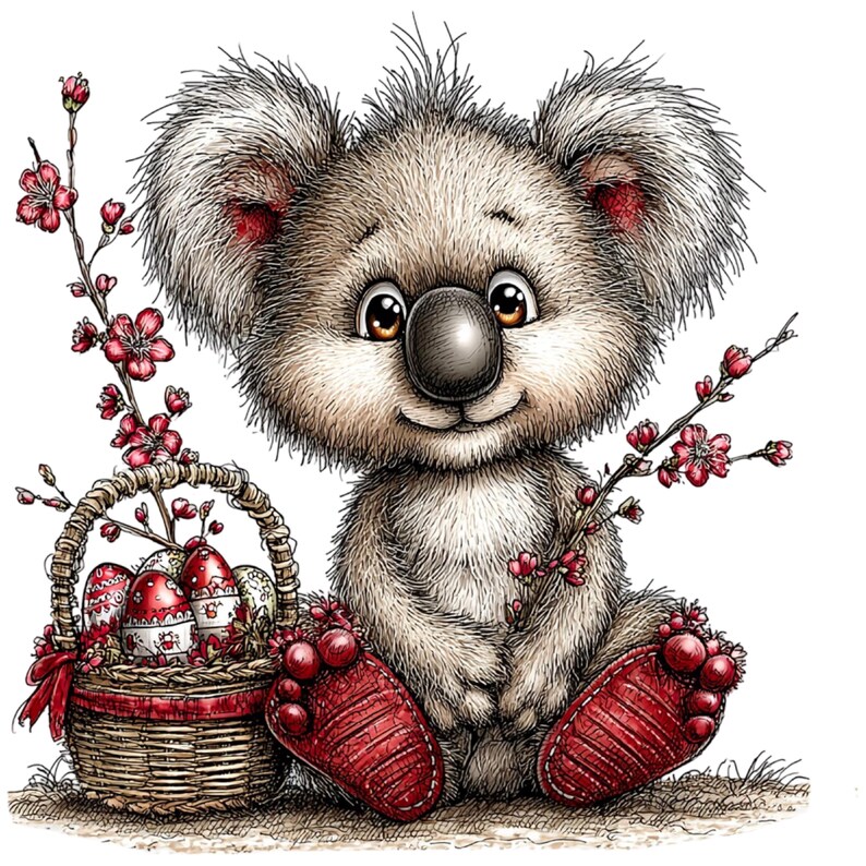 Whimsical Easter Animal Clipart Set: Spring Character Illustration ...