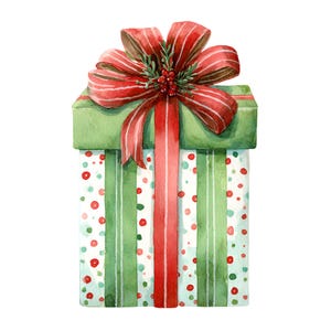 Watercolor Christmas Clipart Bundle: Festive PNG Illustrations (instant ...