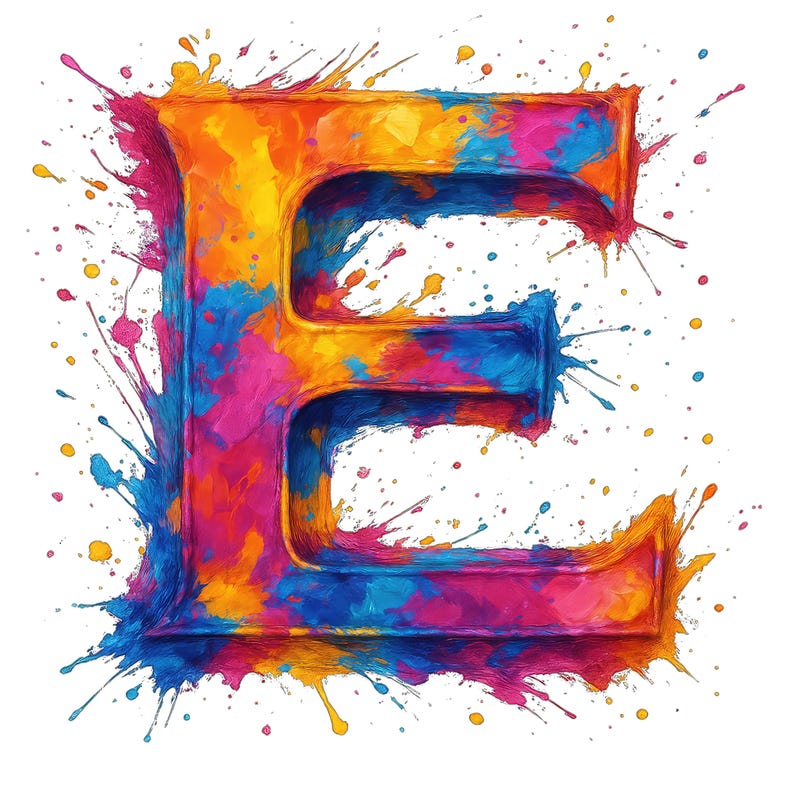 Colorful Graffiti Alphabet Clipart: Urban Street Art PNG Letters ...