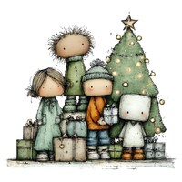Christmas Mugs Clipart: Hand-drawn Winter Doodles (PNG) - Etsy