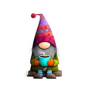 Whimsical Gnome Clipart Bundle 2 : Cute Christmas PNG Images (digital ...