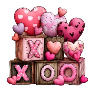 Watercolor Valentine PNG Set: Romantic Love Clipart Bundle 40 PNG - Etsy