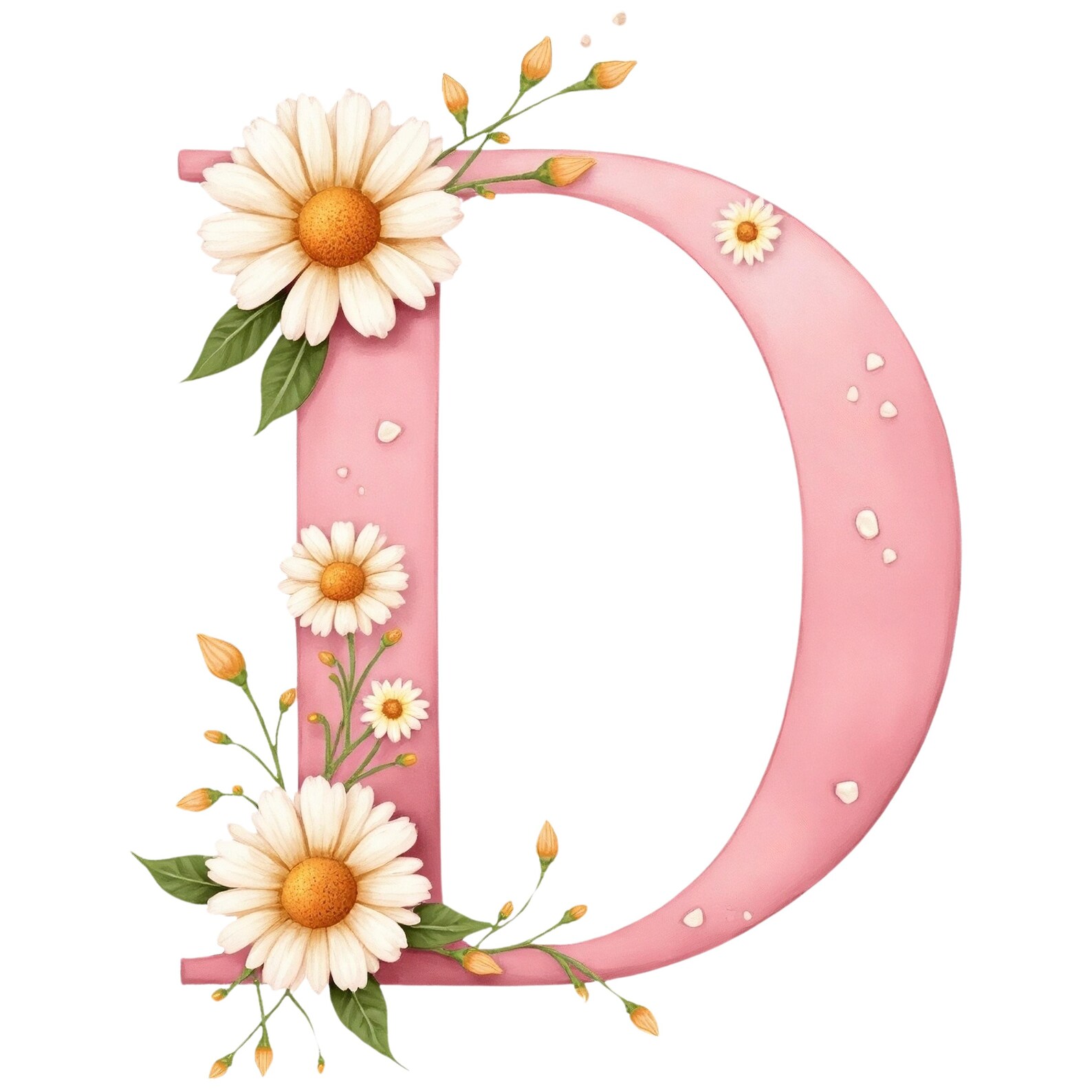 36 PNG Daisy Birth Flower Alphabet Clipart, Resolution Images,alphabet ...
