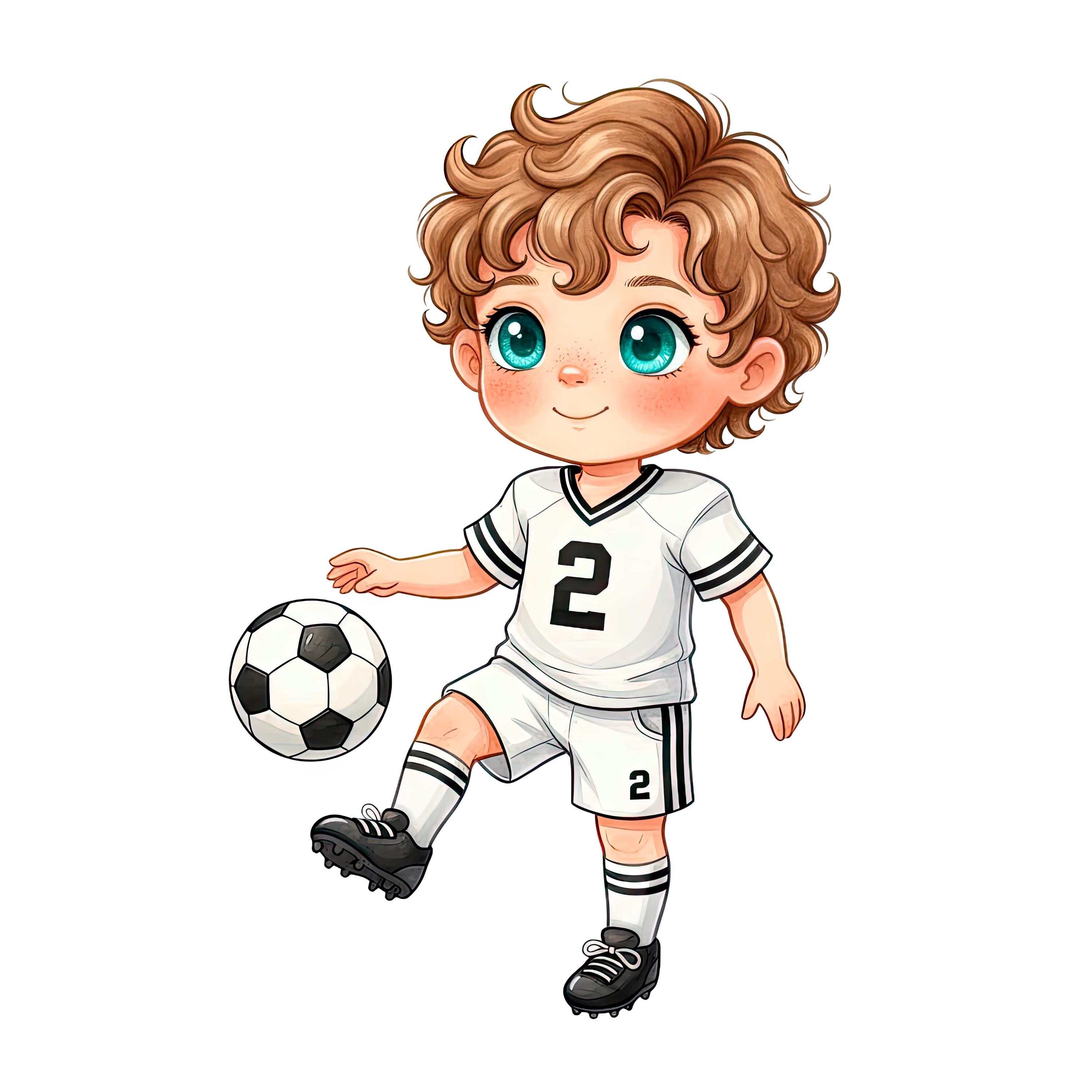 Kids Soccer Clipart, Football Clipart: Sport Player Set 38 PNG - Etsy
