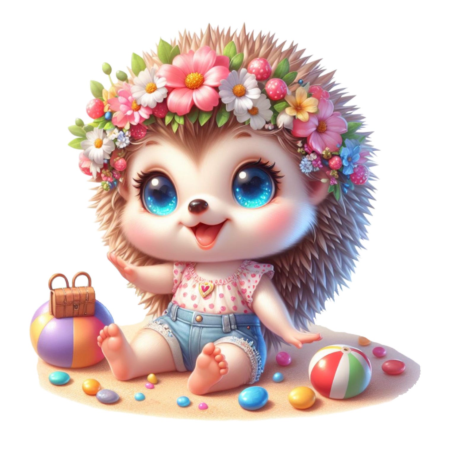 25 PNG Cute Summer Hedgehog Sublimation Clipart,digital Download ...