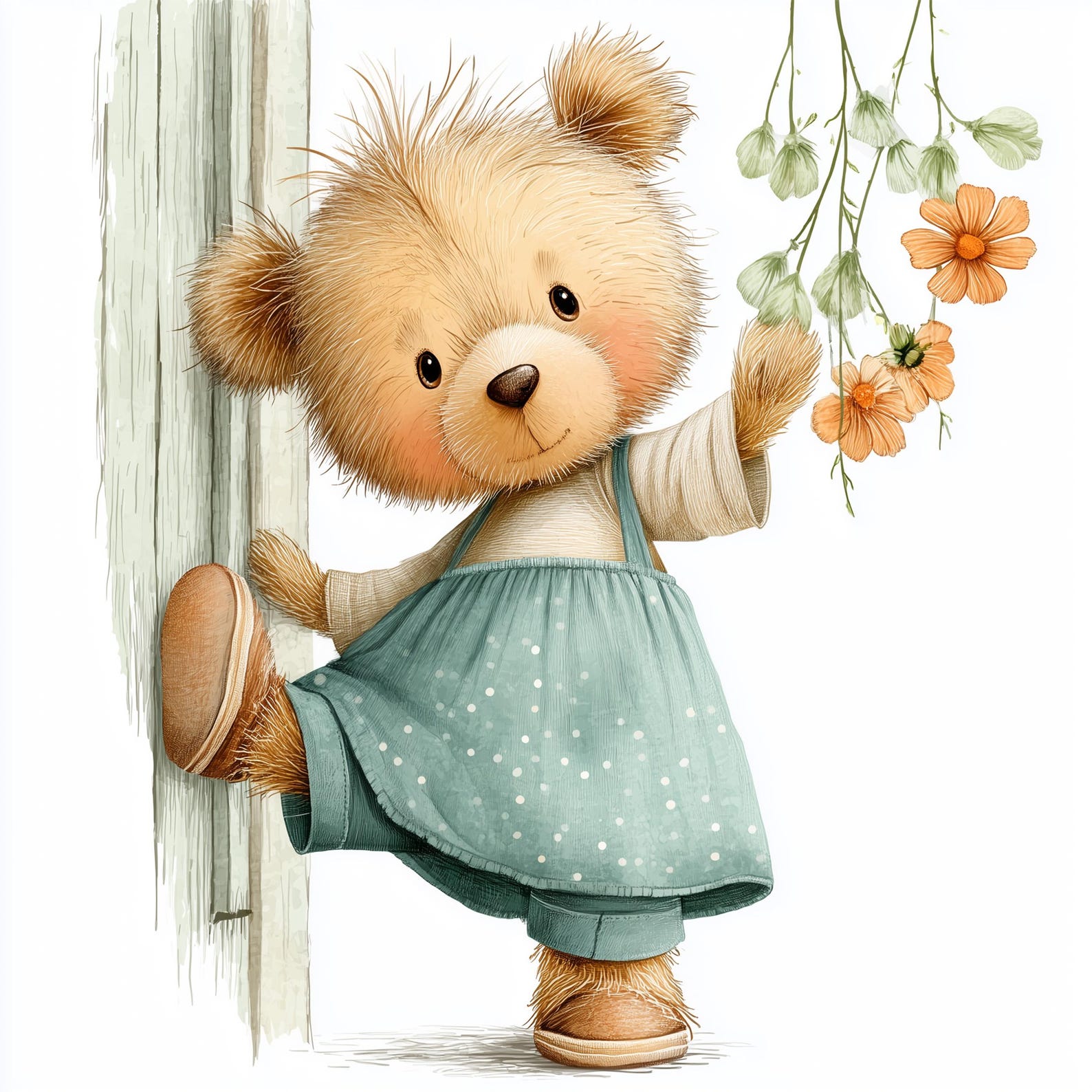 12 PNG Spring Teddy Bear Clipart Set Bundle,instant Download,commercial ...