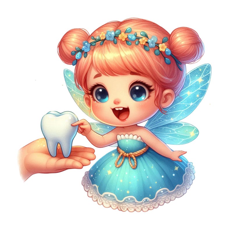 27 PNG Mascot Cute Tooth Fairy Clipart,scrapbook Images,watercolor ...