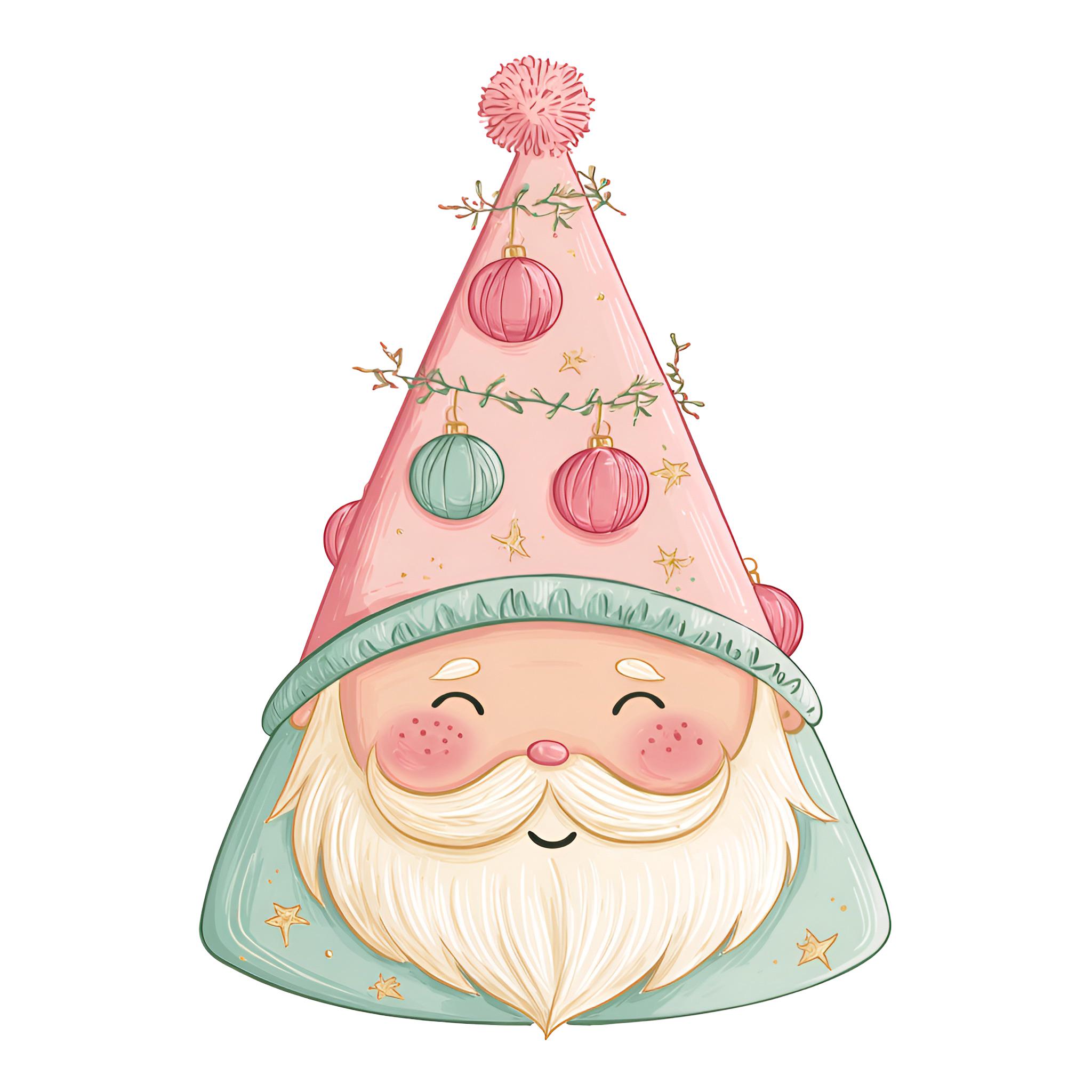 Cute Christmas Heads Clipart: Holiday Kawaii PNG Images (digital ...