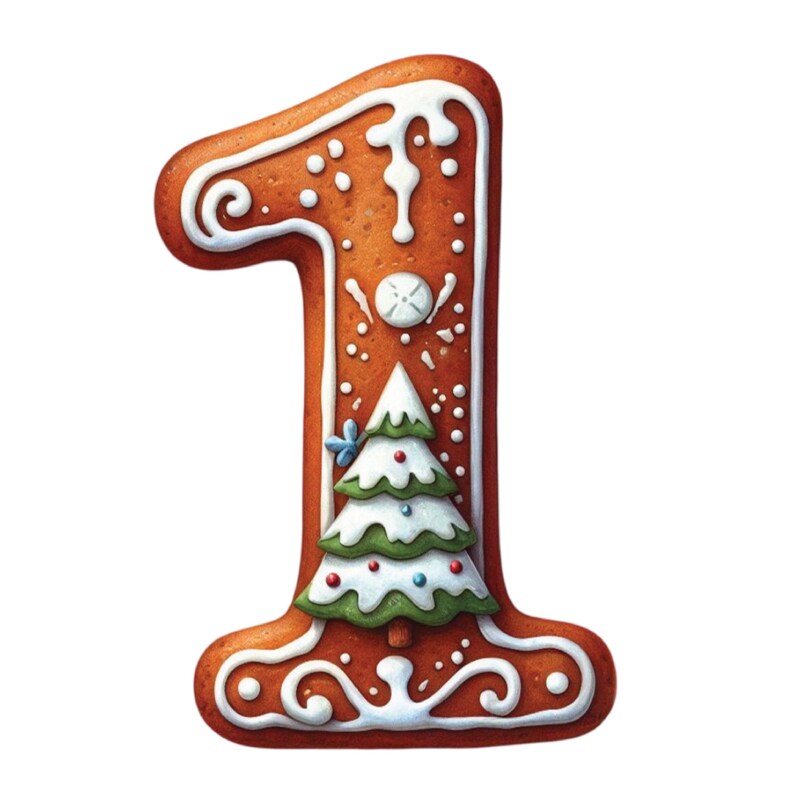 Christmas Gingerbread Cookie Alphabet: Festive Holiday Letters PNG ...