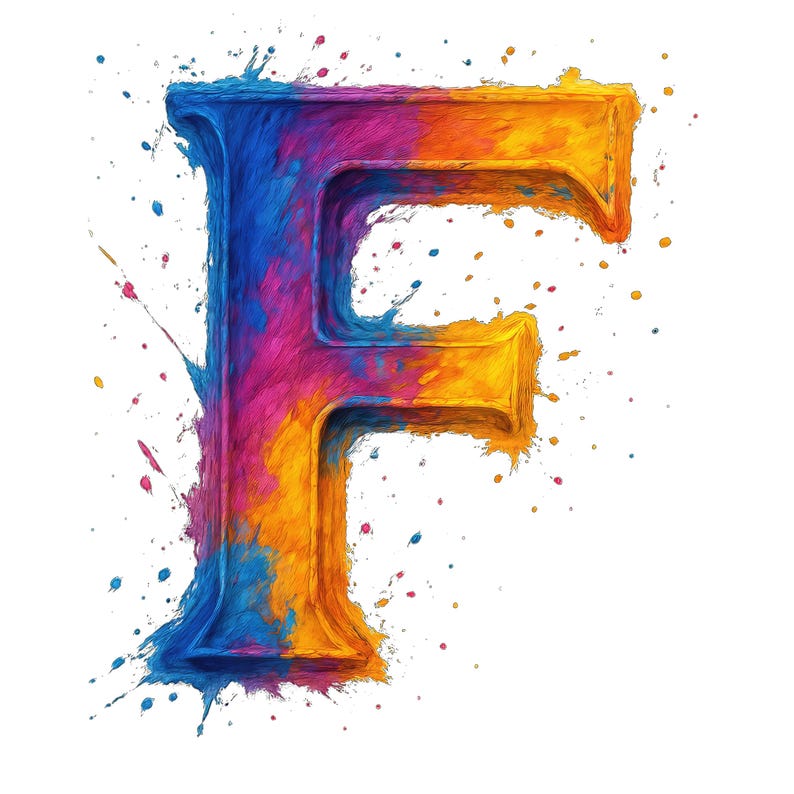 Colorful Graffiti Alphabet Clipart: Urban Street Art PNG Letters ...