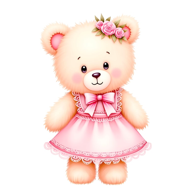 52 PNG Girl Teddy Bear Baby Shower Clipart,baby Girl Clipart,background ...