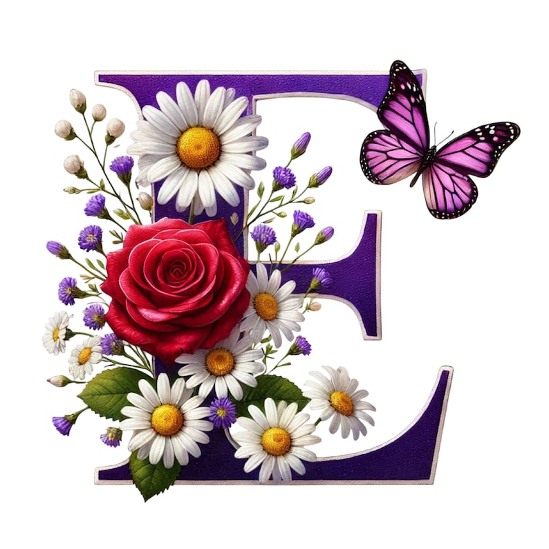 36 PNG Spring Floral Alphabet Clipart,highresolution Images,alphabet ...