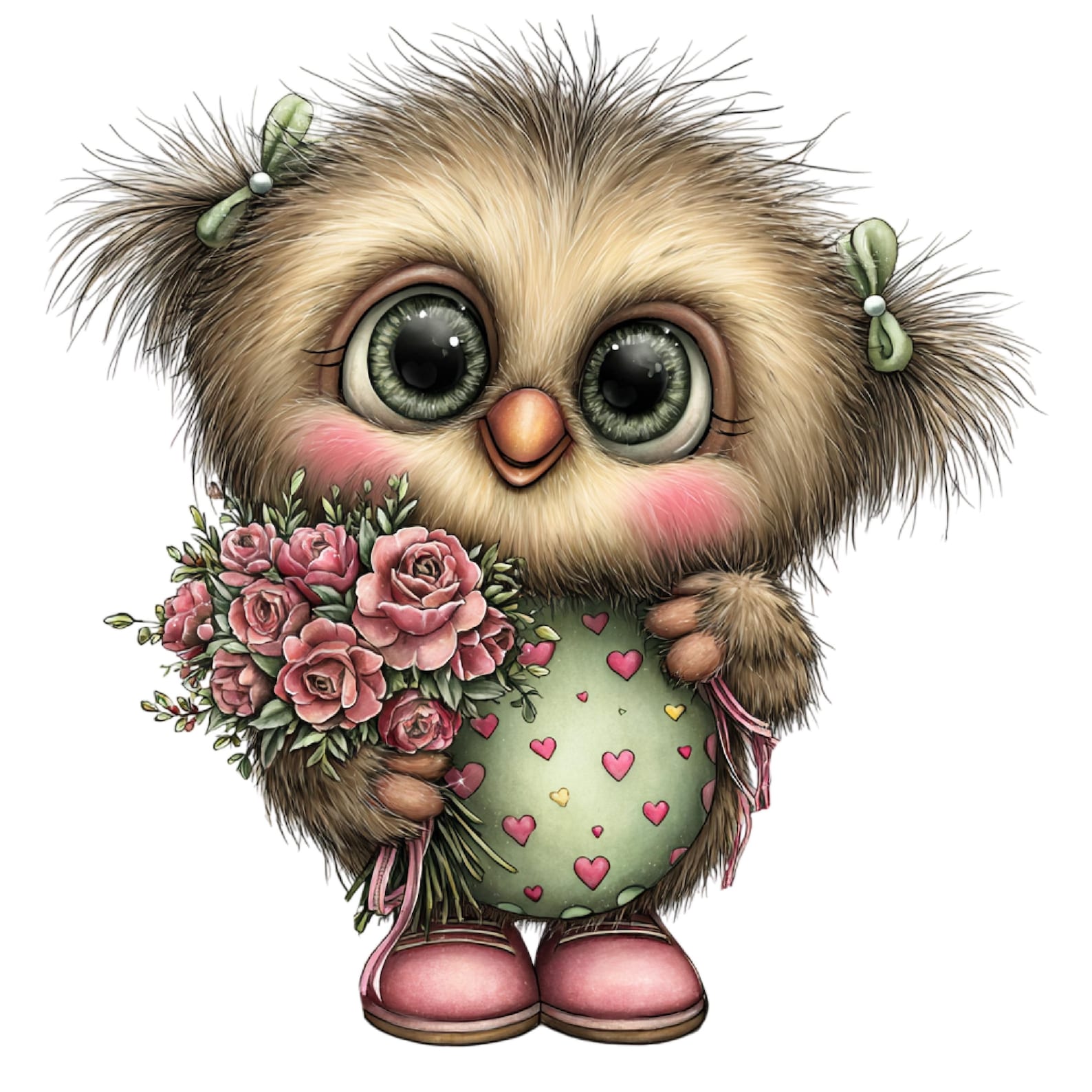 Whimsical Valentine Creatures Clipart Set: Romantic Fantasy Bundle 50 ...