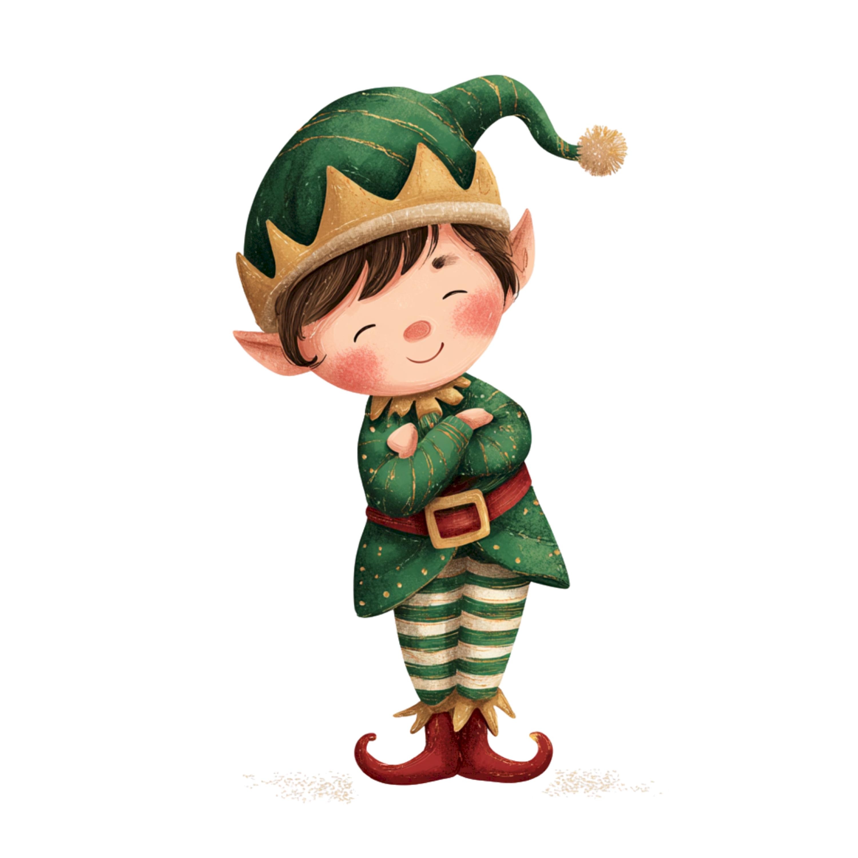 Christmas Elf Clipart: Cute Holiday PNG Images (digital Download) 20 ...