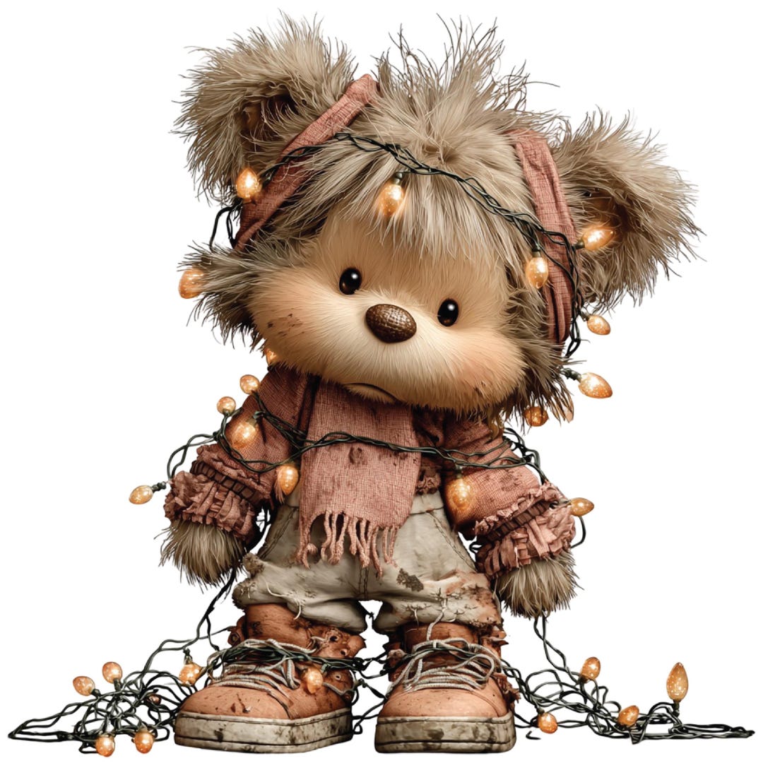 Christmas Teddy Bear Clipart: Festive Holiday Bear Set 42 PNG - Etsy