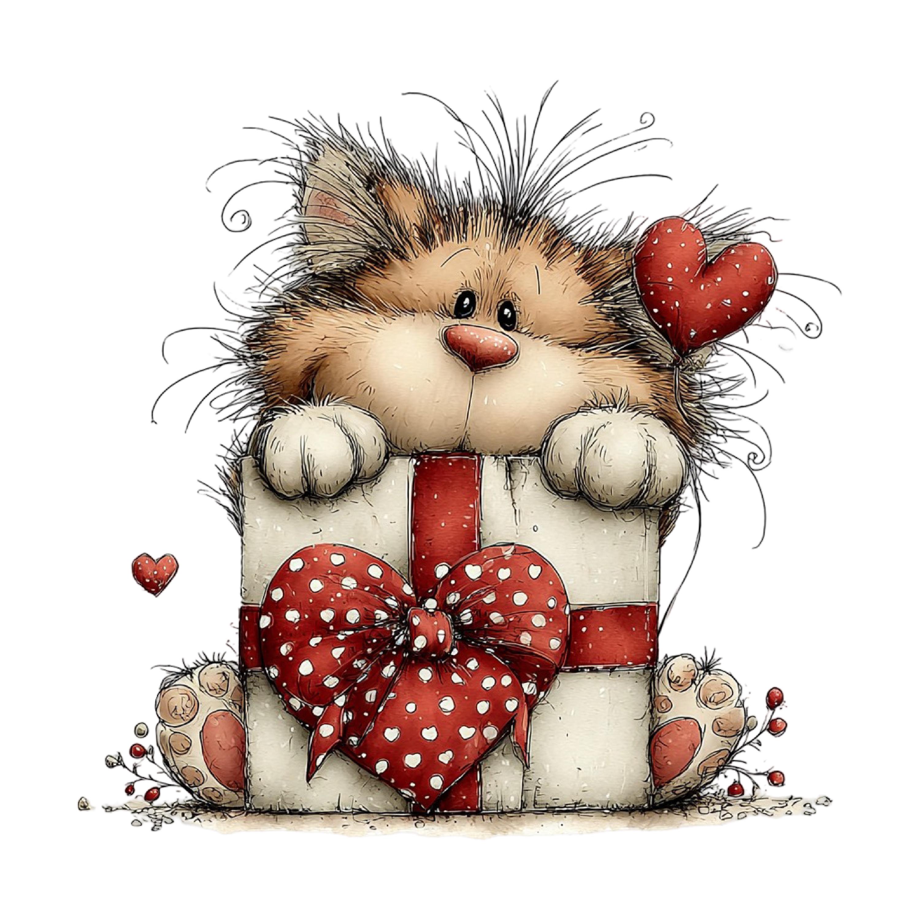 Whimsical Valentine Clipart Set: Romantic Illustration Bundle 39 PNG - Etsy