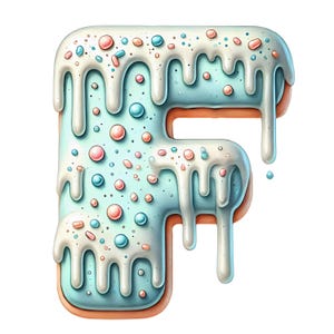 36 PNG Watercolor Donut Letters Alphabet,highresolution Images,instant ...