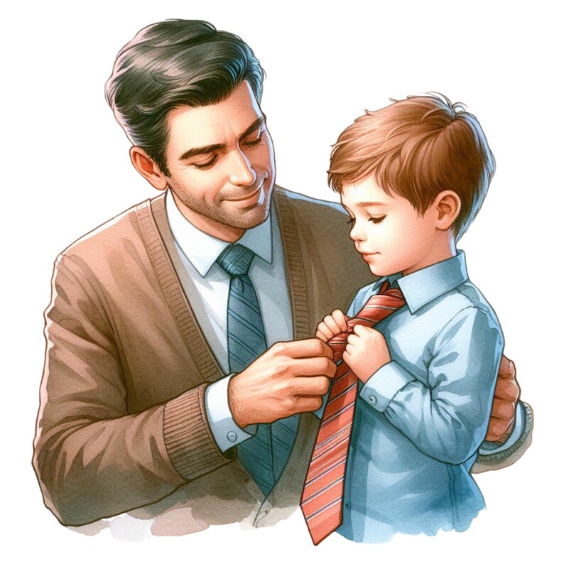 23 PNG Watercolor Father's Day Clipart Bundle,dijital Download, Father ...