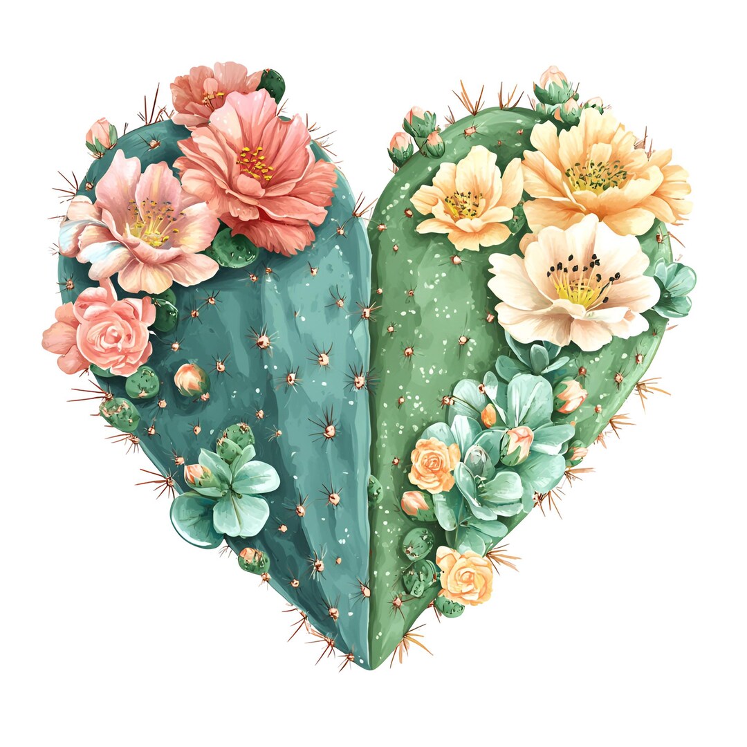 Spring Hearts Tree Clipart: Cute Floral Valentine PNG Images (digital ...