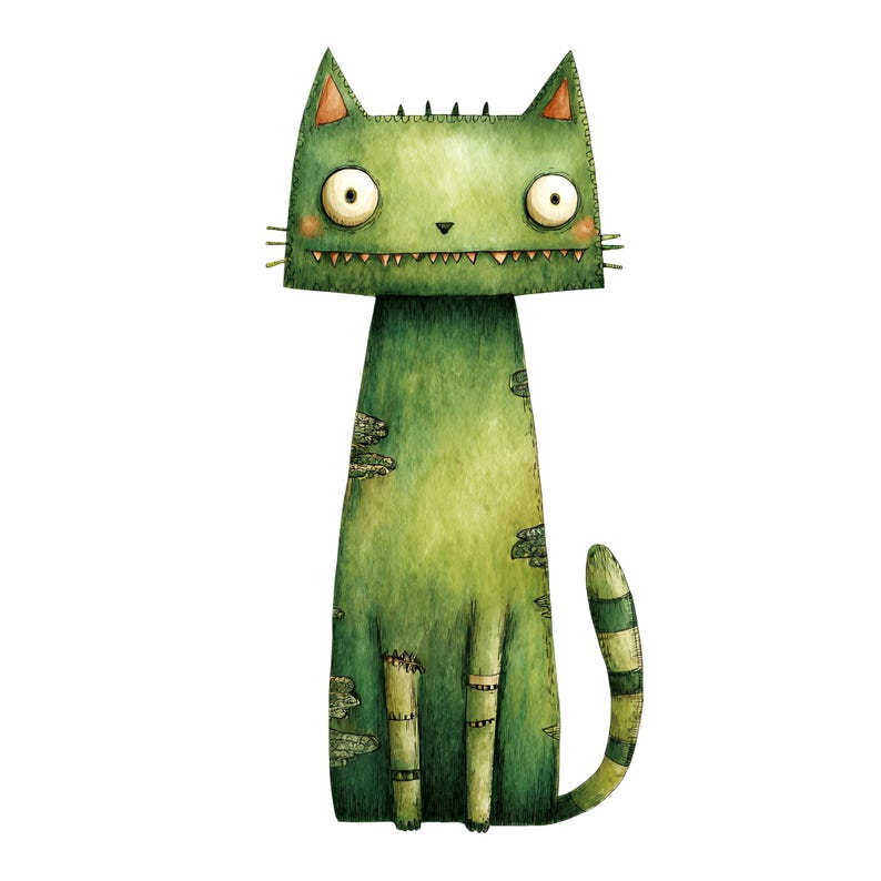 Zombie Animals Clipart: Creepy Undead Pets PNG Bundle (digital Download ...