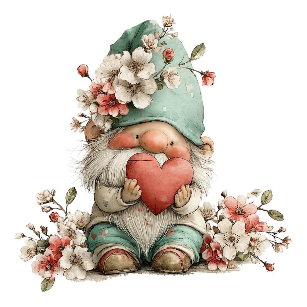 Conjunto de Ilustrações de Gnomos da Primavera: Arte de Personagens ...
