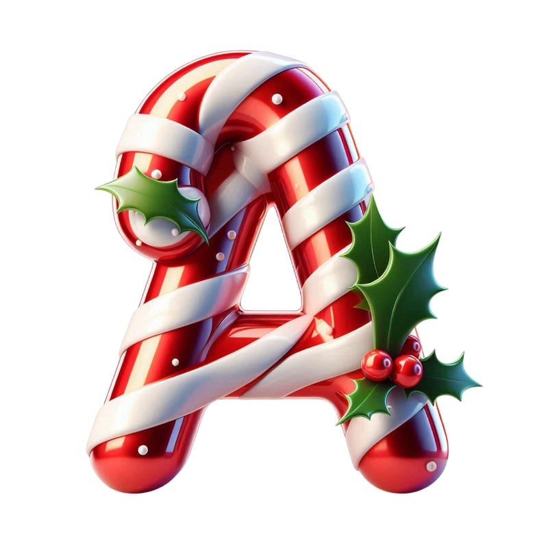 Candy Cane Letters - Etsy