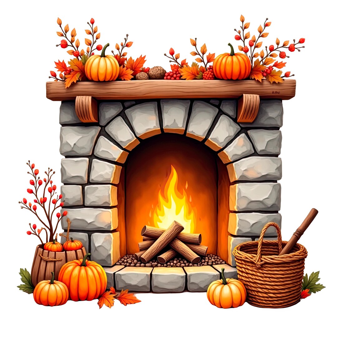 Cozy Autumn Clipart – Warm Fall Aesthetic PNG Bundle (digital Download ...