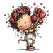 Whimsical Cupid Valentine Clipart Set: Romantic Illustration Bundle 28 ...