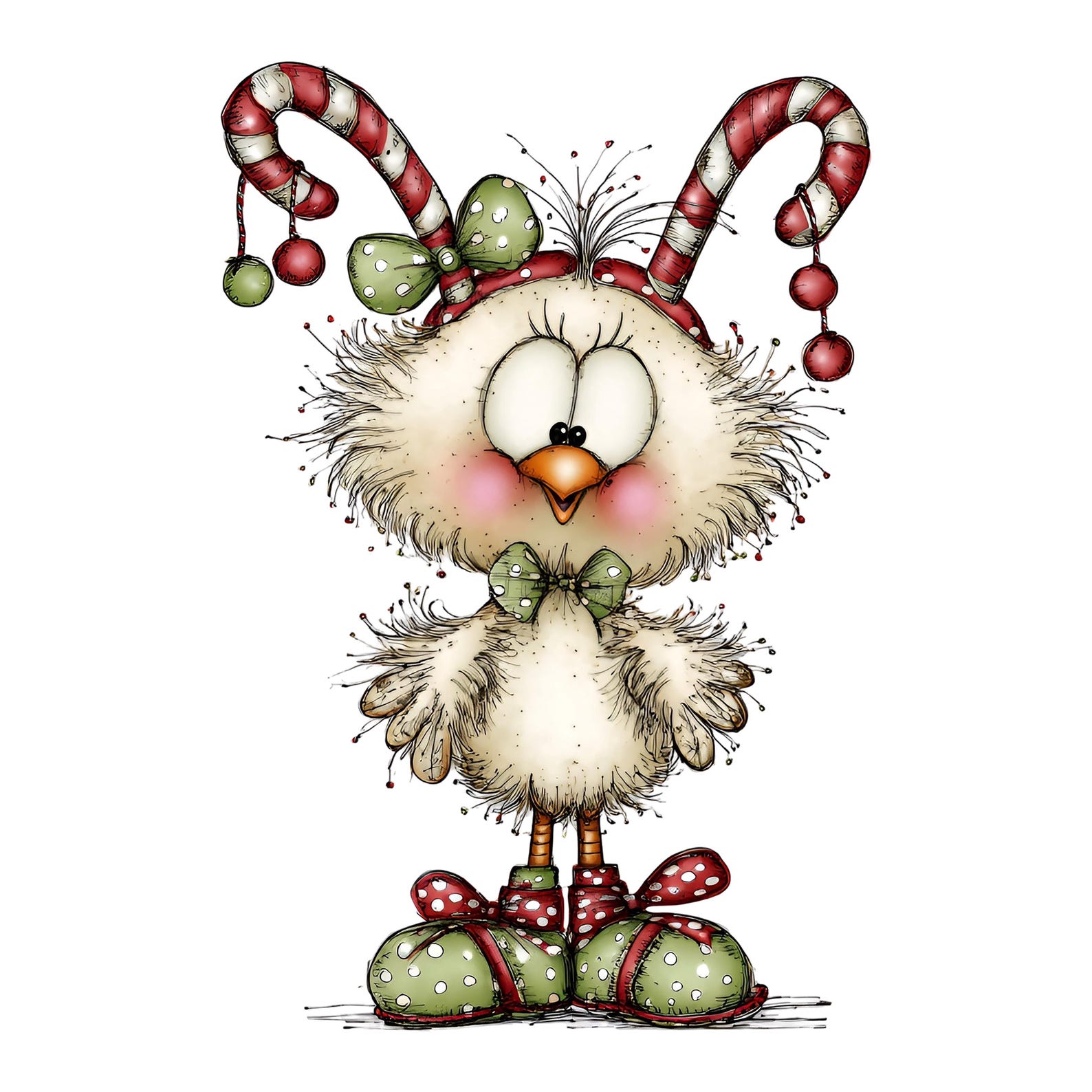 Whimsical Fluffy Christmas Birds Clipart – Cozy Winter PNG Set (instant ...