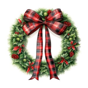 21 Plaid Christmas Decorations Clipart,christmas Clipart, Instant ...