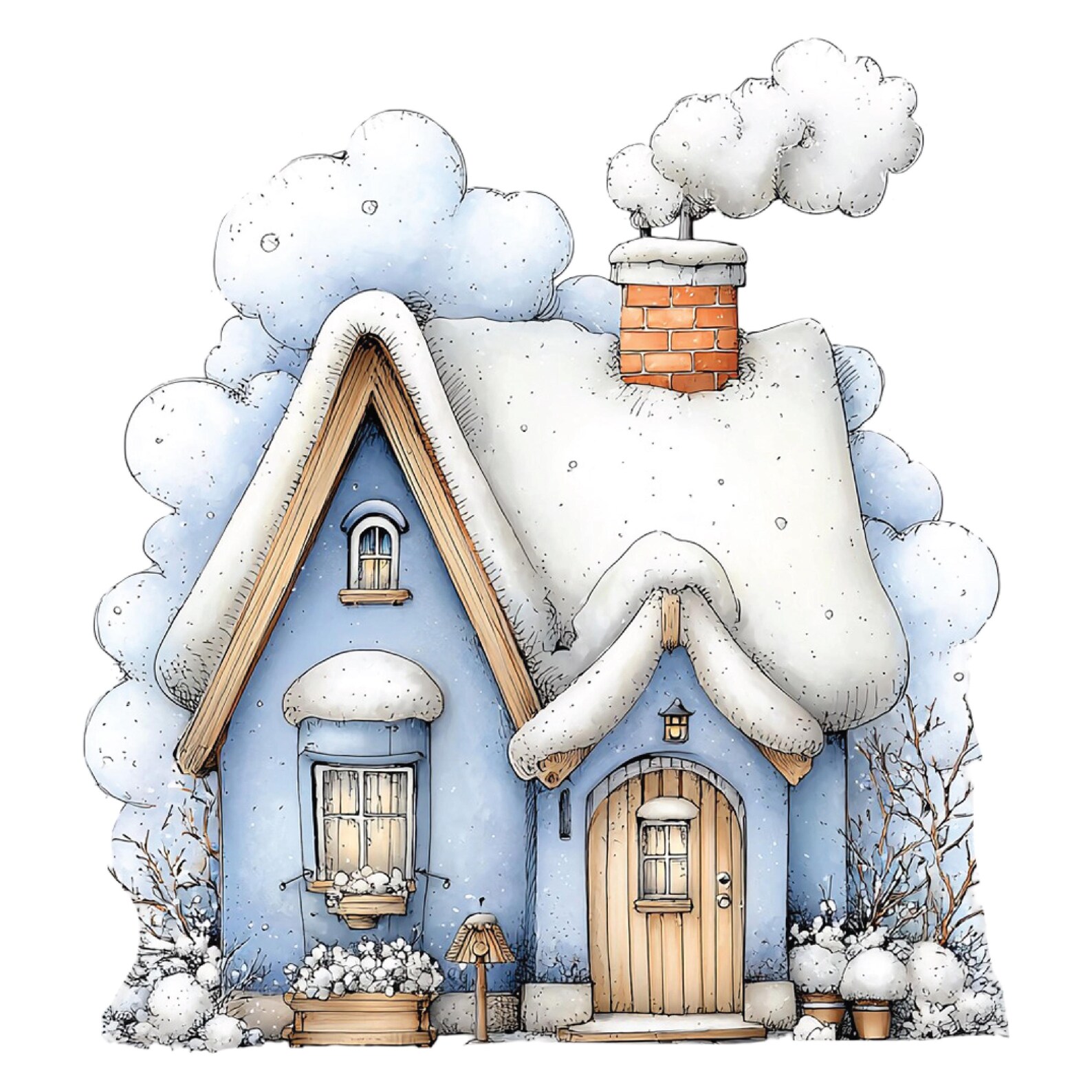Whimsical Winter Clipart – Cozy Seasonal PNG Set (instant Download ...