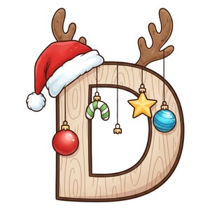 Christmas Alphabet Letter Clipart – Festive Holiday Font PNG Set ...