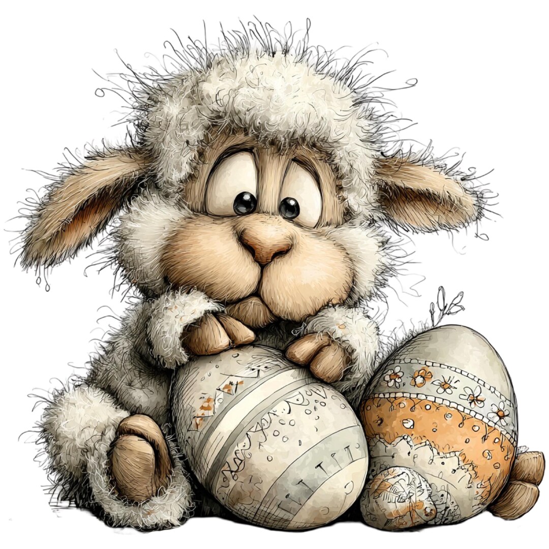 Whimsical Easter Animals Clipart Set: Spring Character Illustration ...