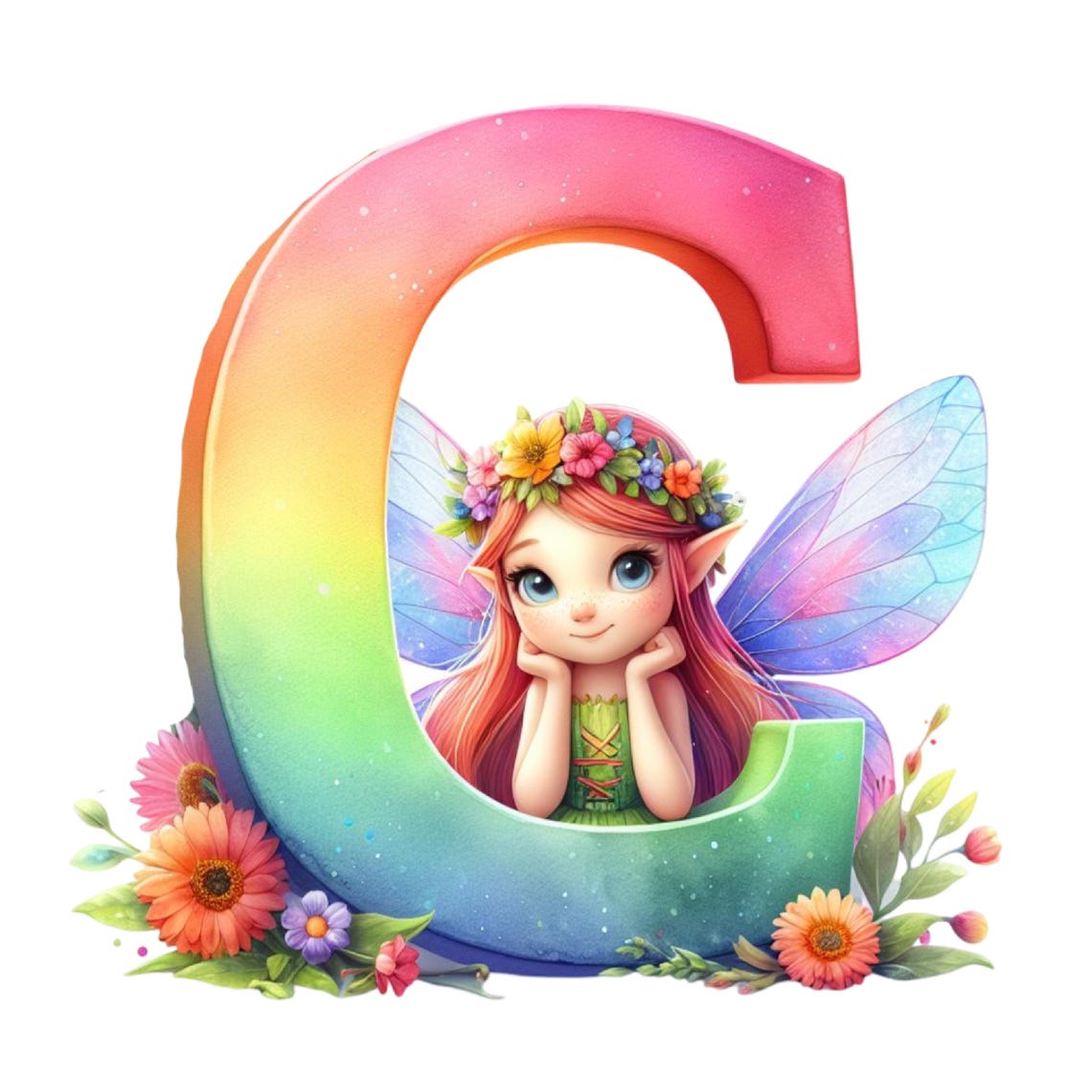 Cute Fairy Alphabet Letters Clipart: Magical A–Z PNG Images (digital ...