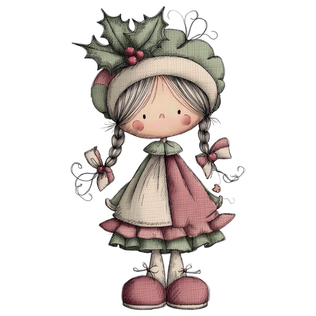Whimsical Elf Clipart Bundle 3 : Cute Christmas PNG Images (digital ...