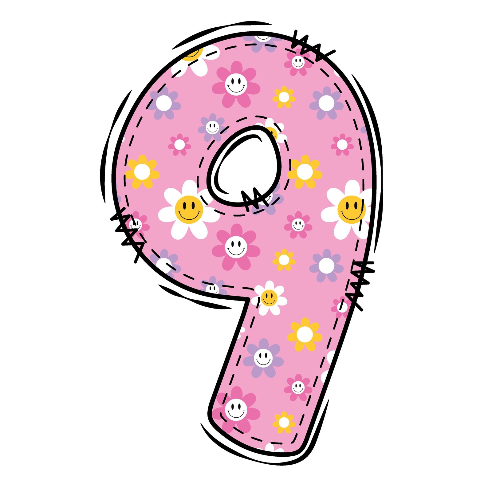 Happy Smiley Doodle Alphabet Set 1: Cute Hand Drawn Letters PNG Set ...