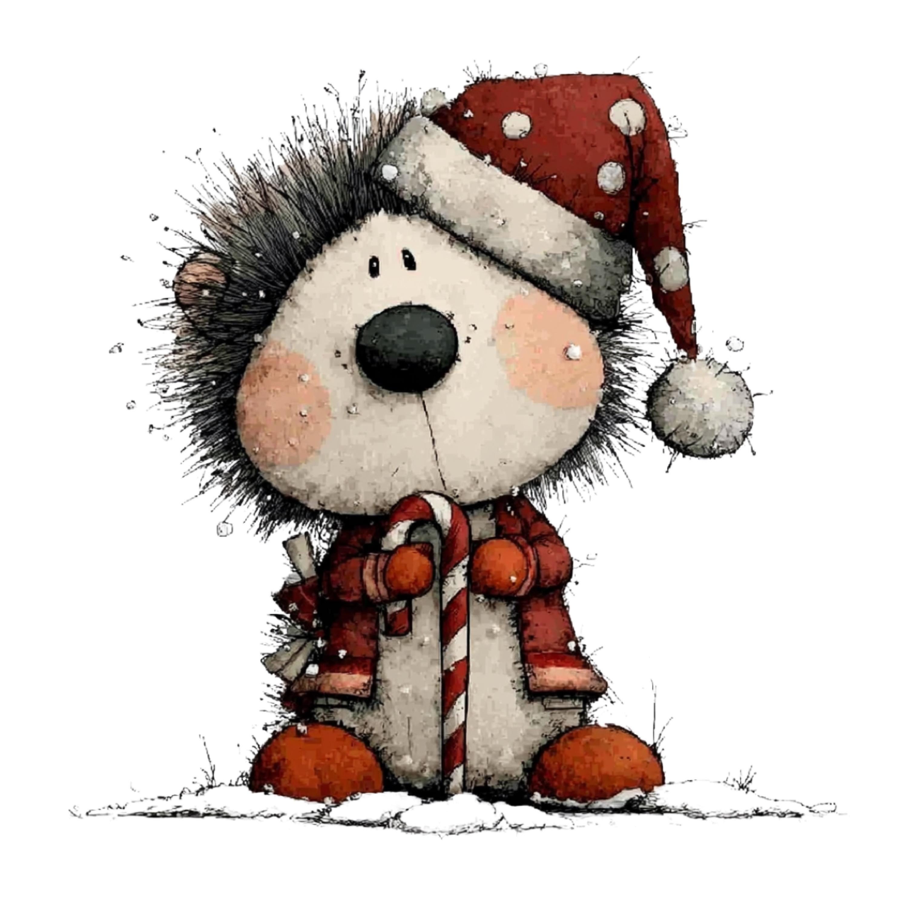 Quirky Christmas Animals Clipart – Whimsical Holiday Creatures PNG ...