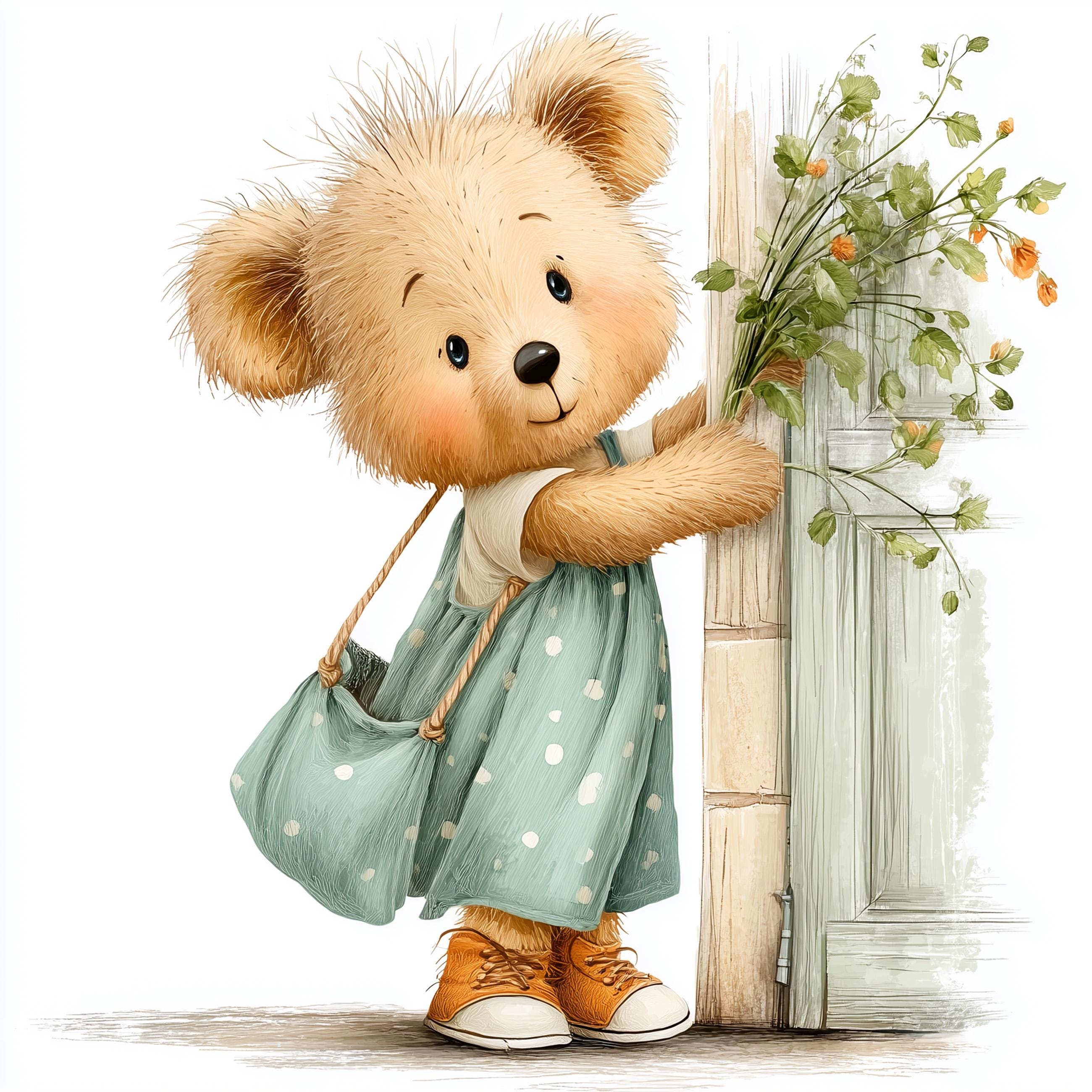 12 PNG Spring Teddy Bear Clipart Set Bundle,instant Download,commercial ...