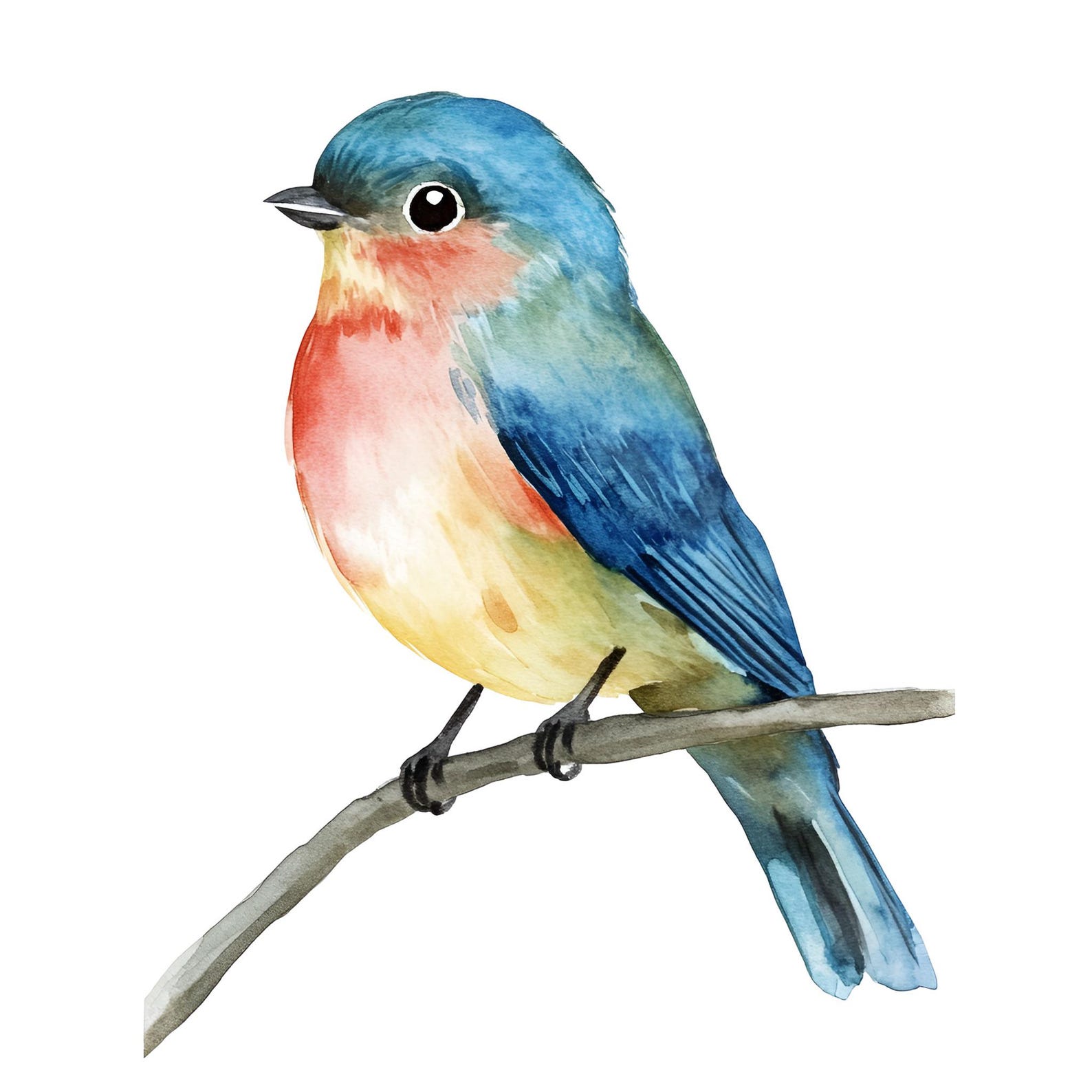 35 PNG Watercolor Baby Birds Clipart Download,transparent Background ...