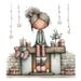 Christmas Little Girl Clipart: Cute Holiday PNG Bundle (digital ...