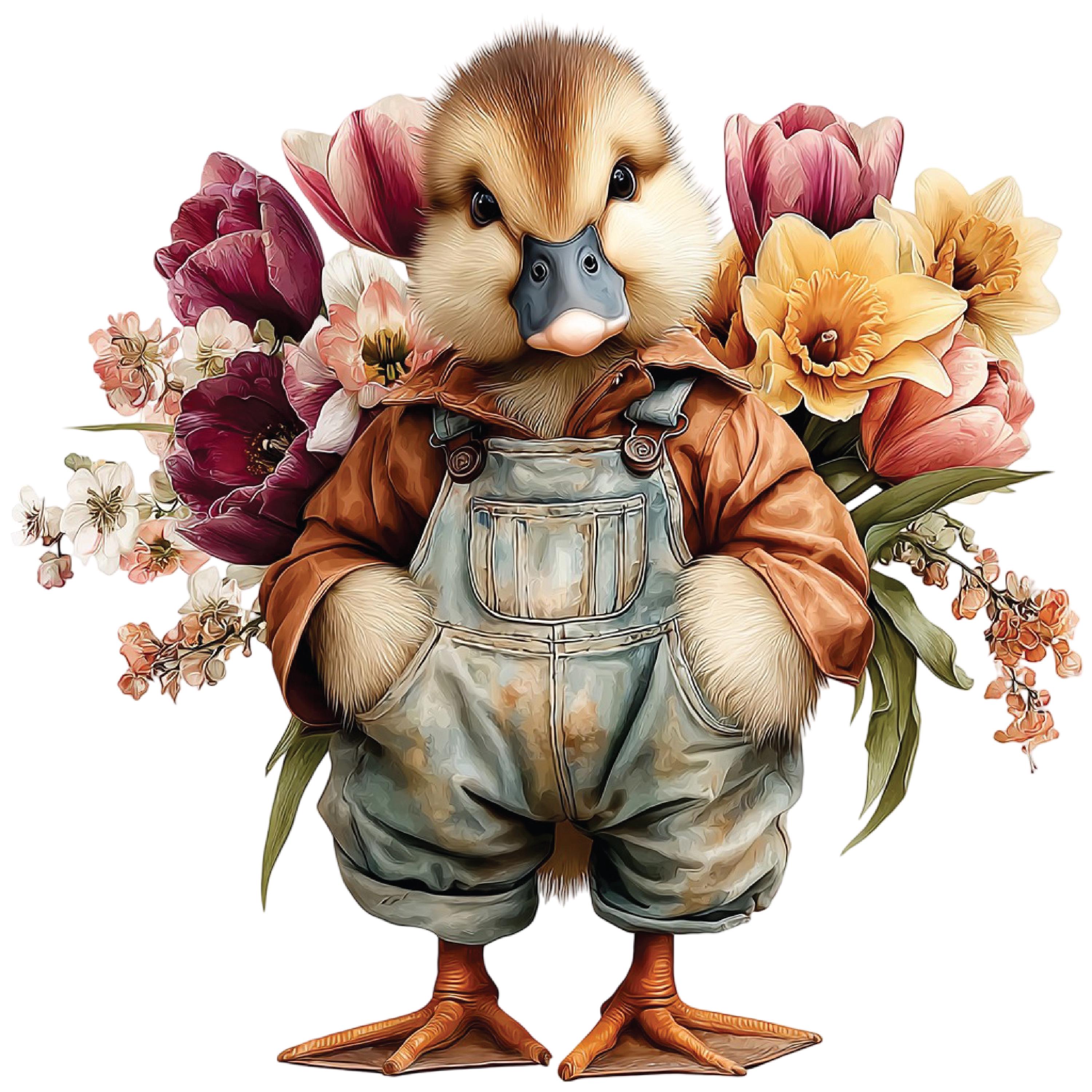 Easter Ducks Illustration Set: Spring Holiday Animal Art 34 PNG - Etsy
